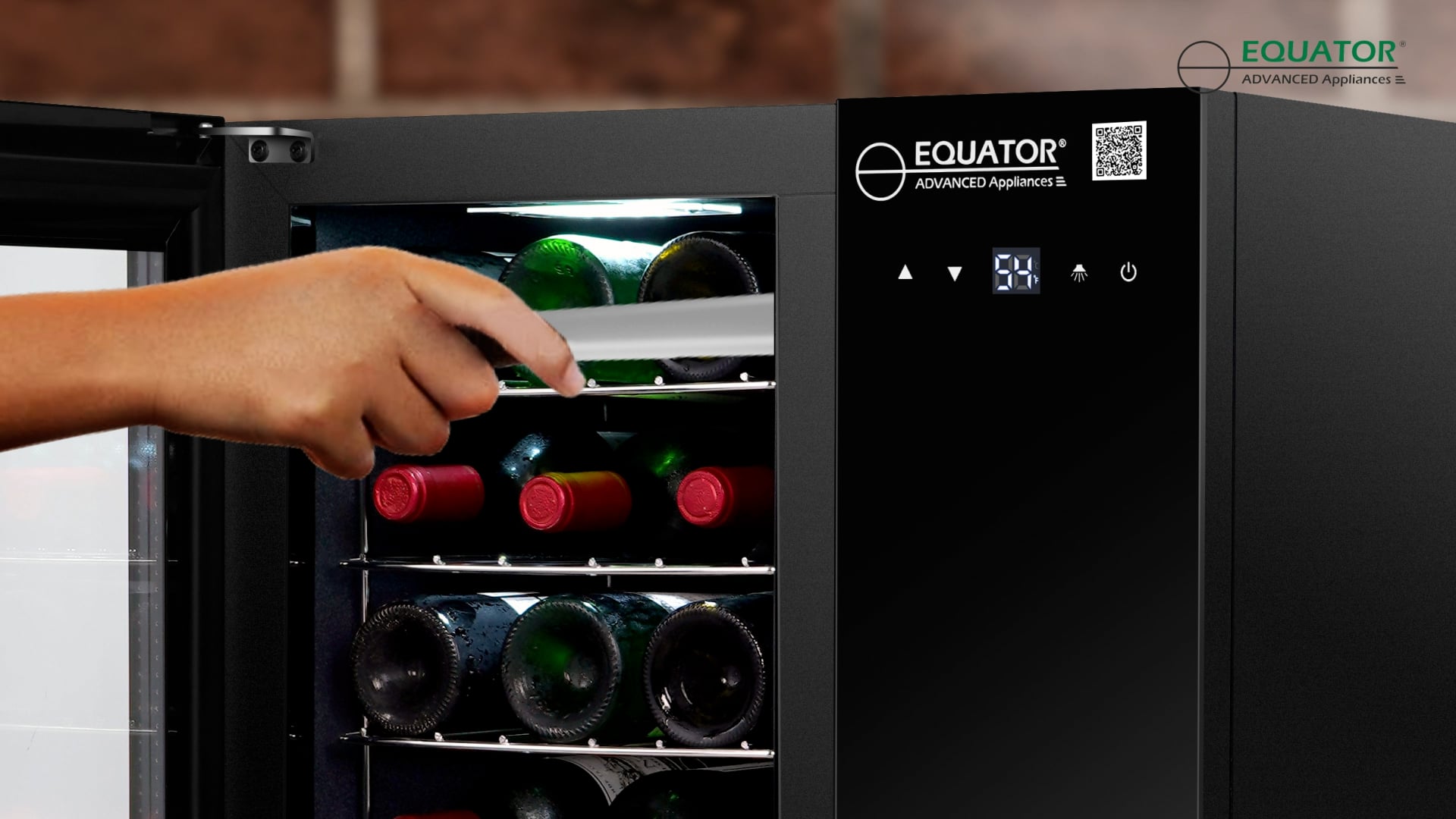 12-Bottle Compact Countertop/Wall-Mounted Wine Ref, Touch Control ...