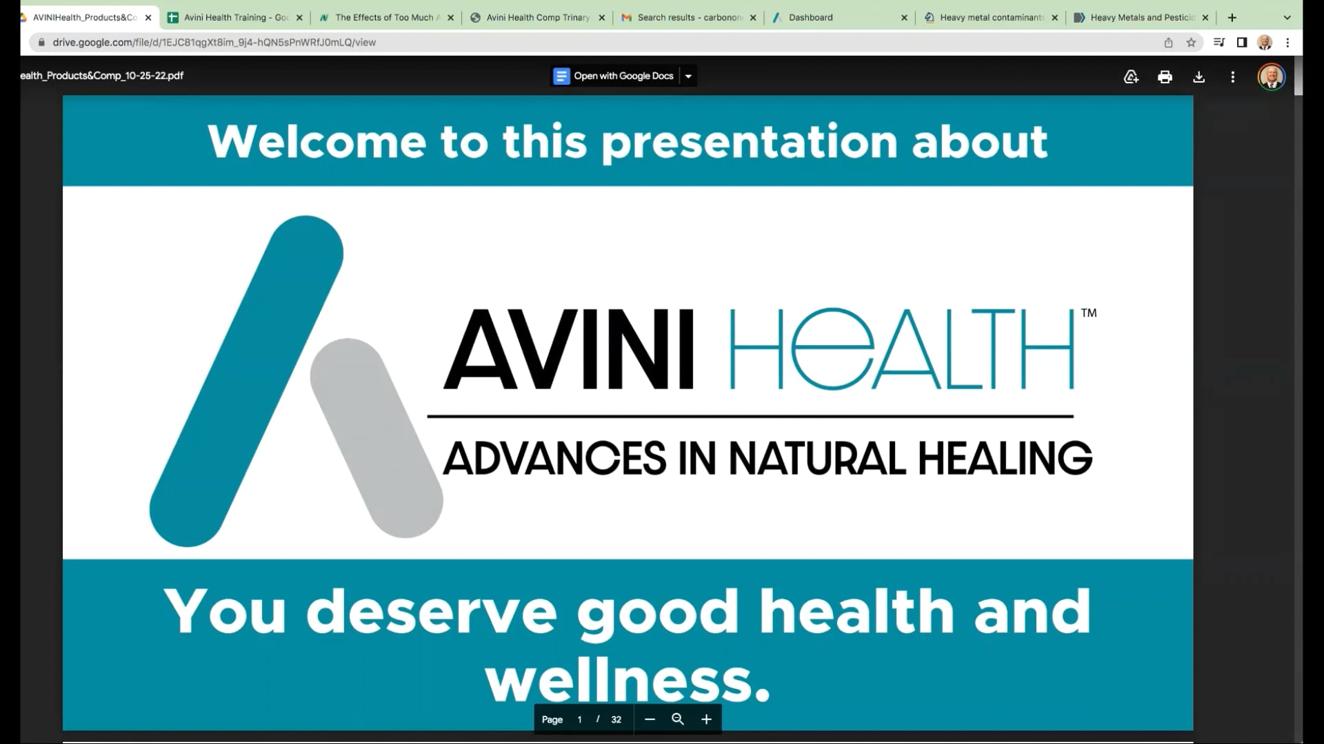 Doug Dickey Avini Overview - 11/4/2022 on Vimeo