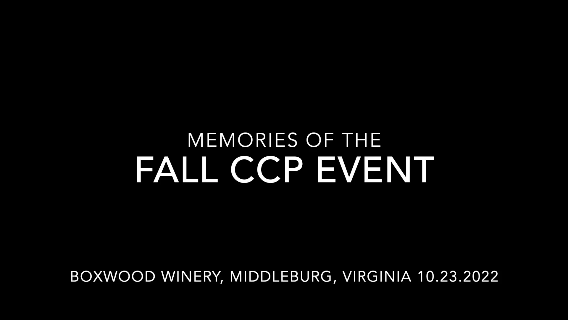 Fall CCP Social Event 10.23.22 - Memories at Boxwood Winery