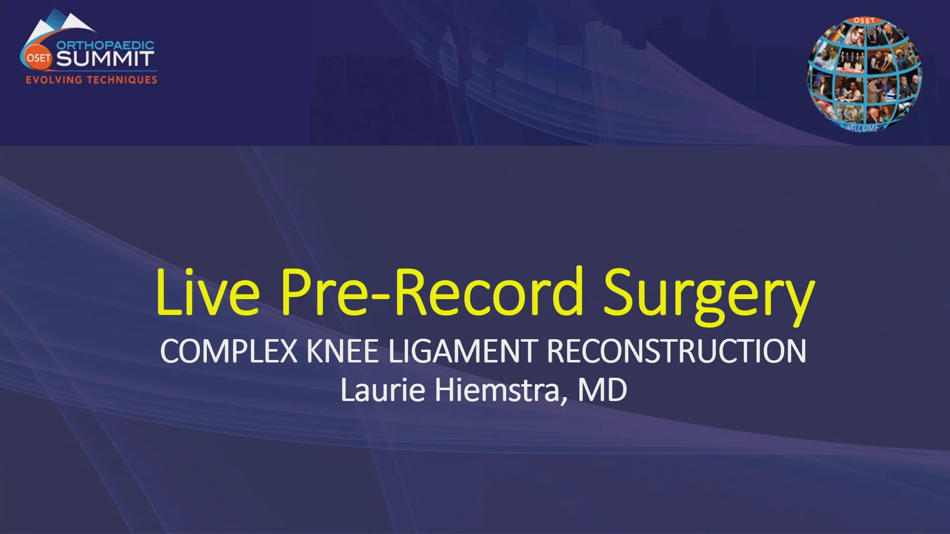 LIVE SURGERY COMPLEX KNEE LIGAMENT RECONSTRUCTION on Vimeo