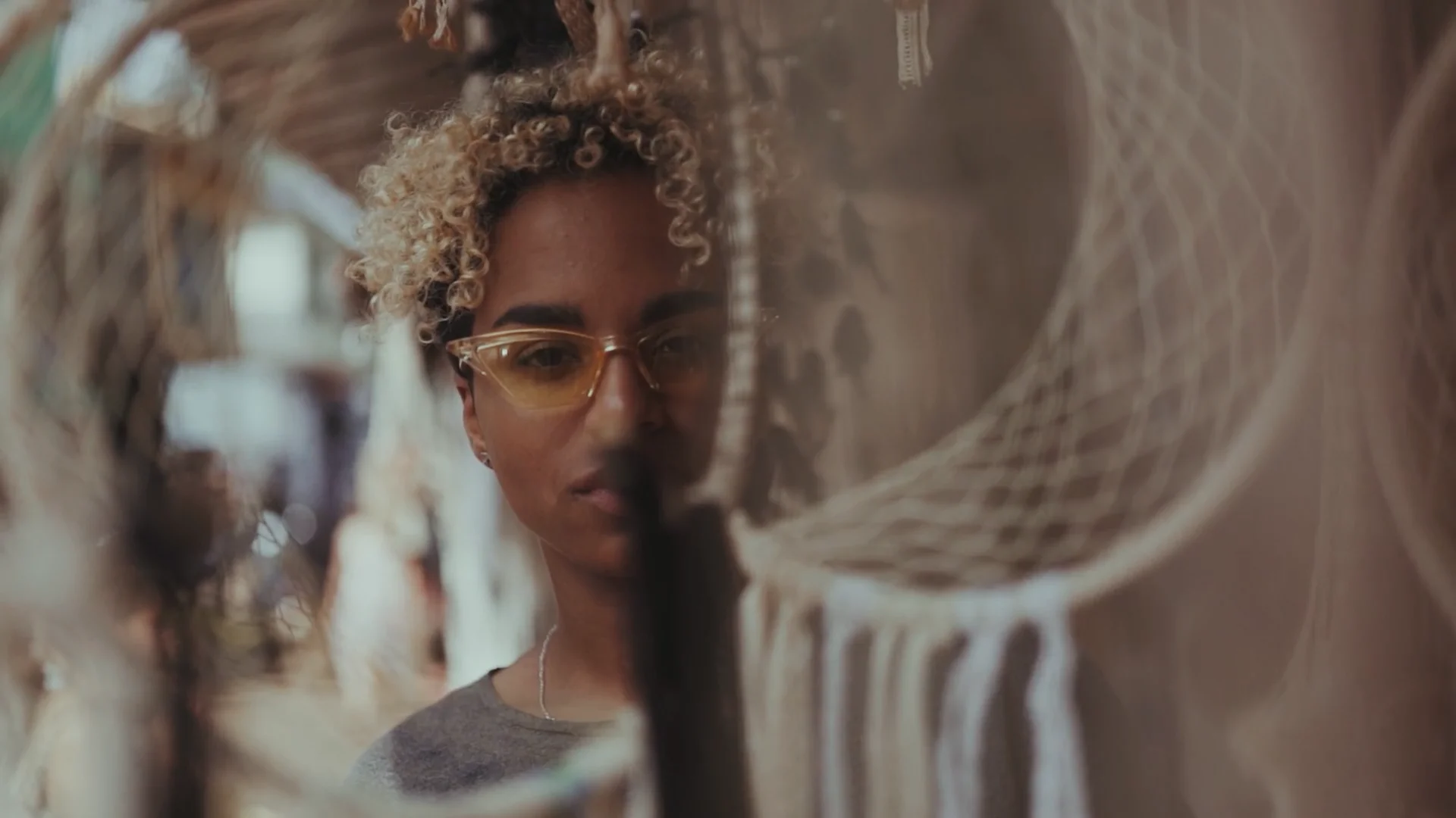 Woman with Glasses looking at Camera on Vimeo