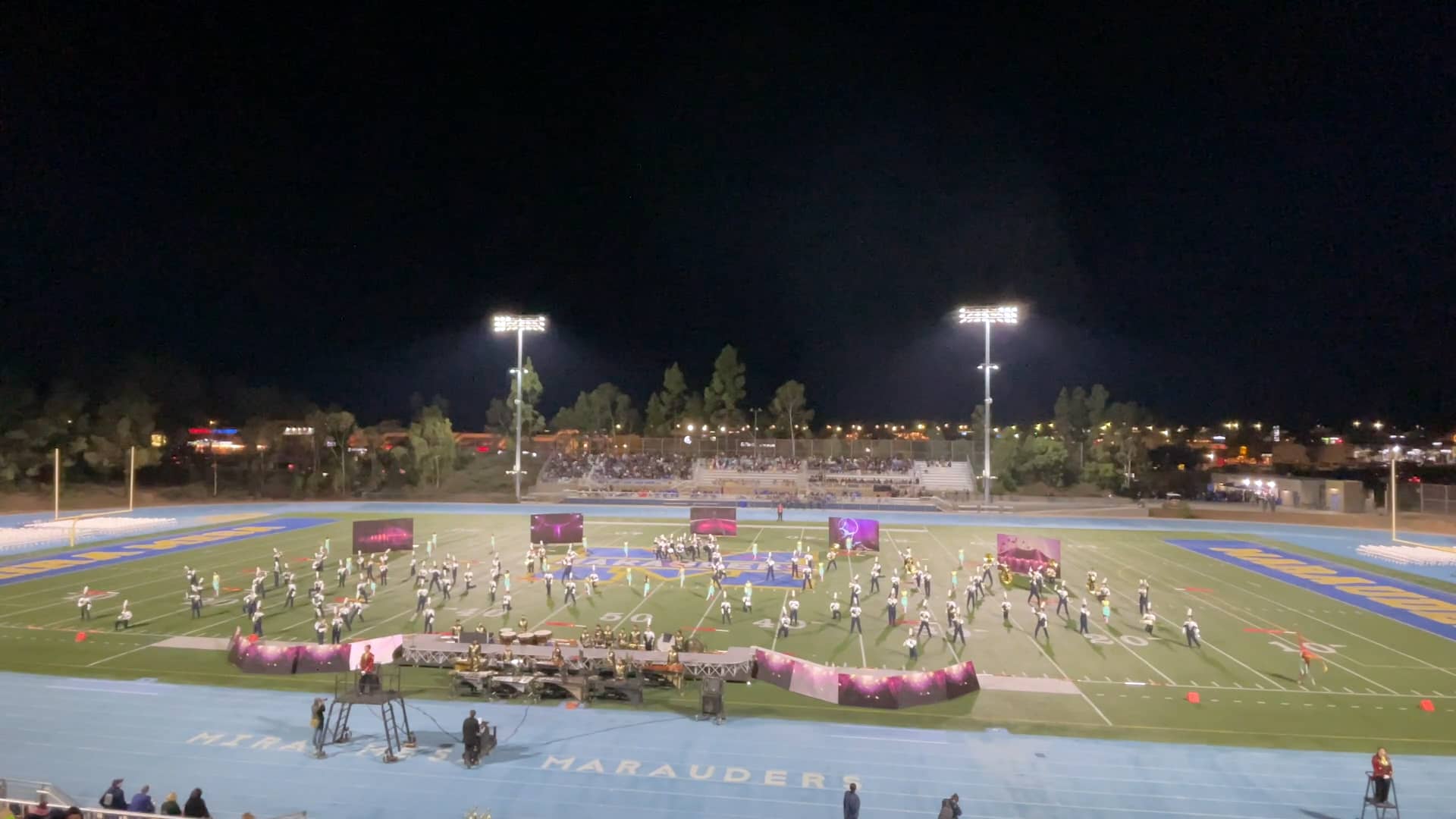 2022.11.05 High Cam (Wide View) DNHS Marching Band at Mira Mesa Field ...