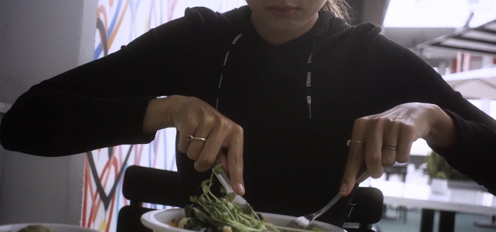 Woman eating healthy food on Vimeo