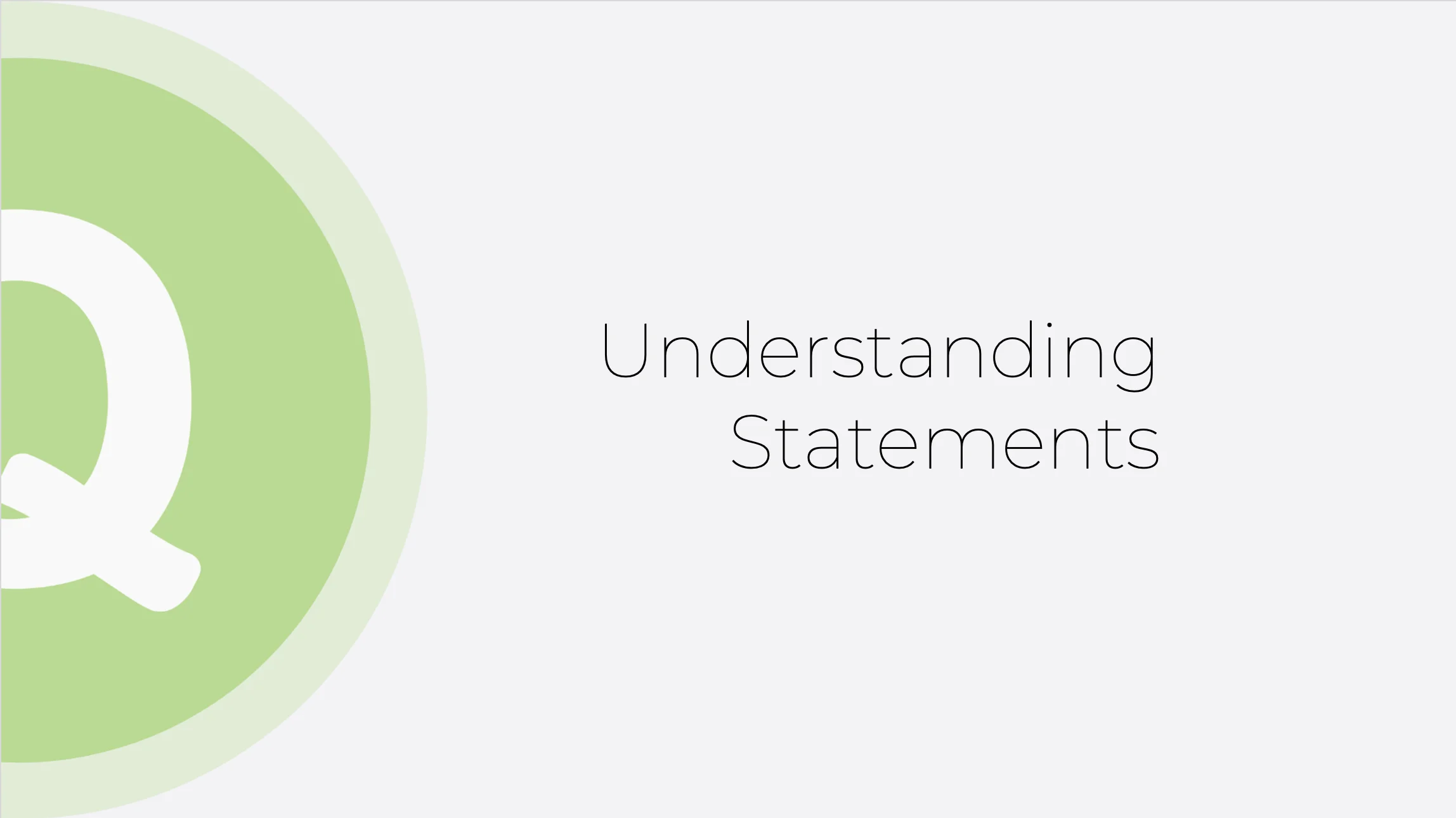 15. Understanding Statements
