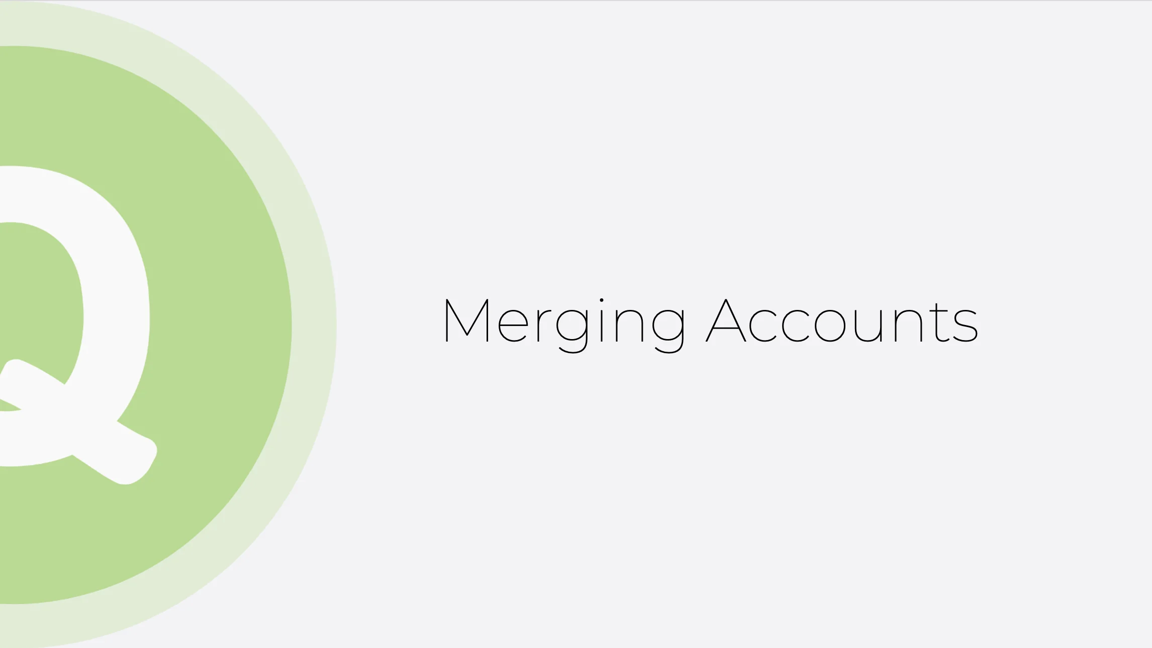 18. Merging Accounts