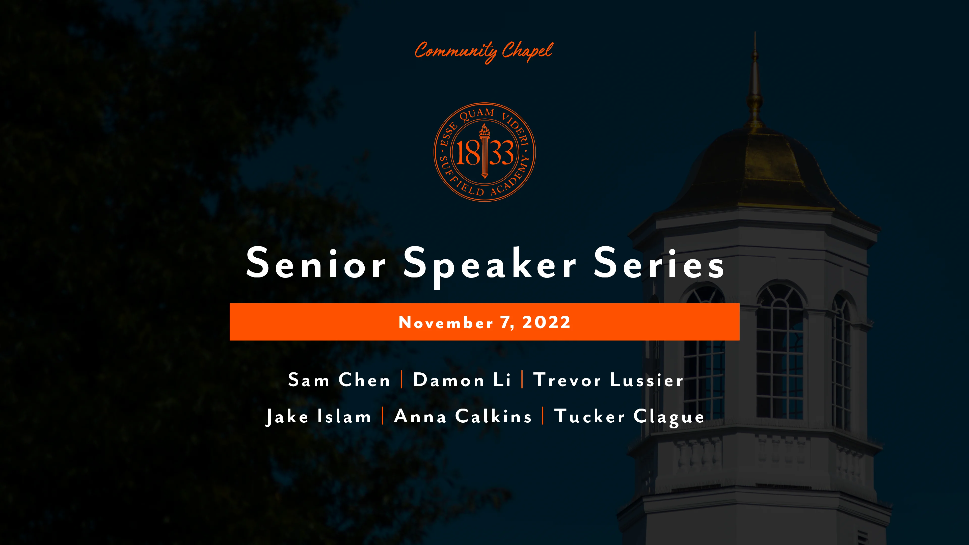 2022-2023 - Senior Speakers: 11.07.2022 on Vimeo