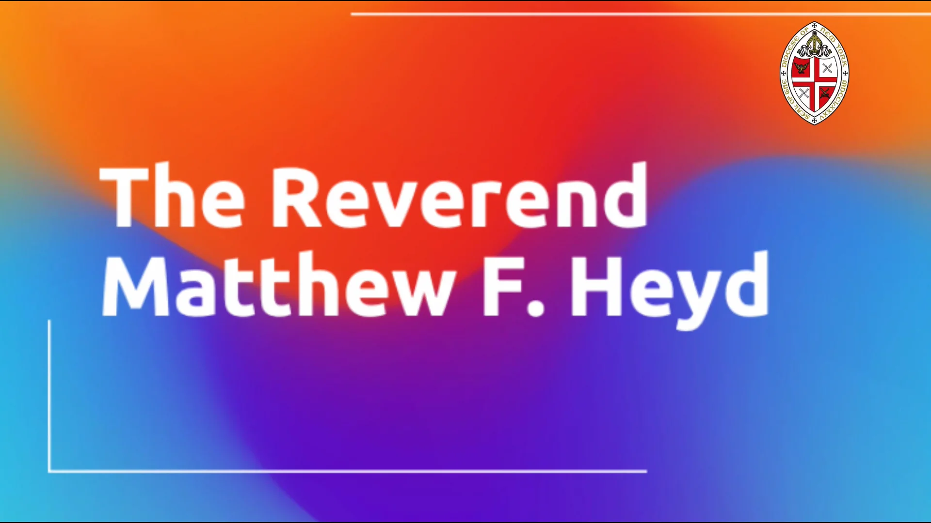 Interview with the Rev. Matthew Foster Heyd on Vimeo