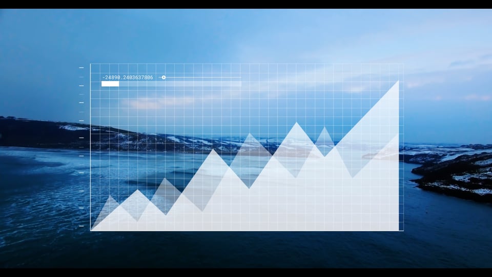 This video features statistics and financial data being processed over ...