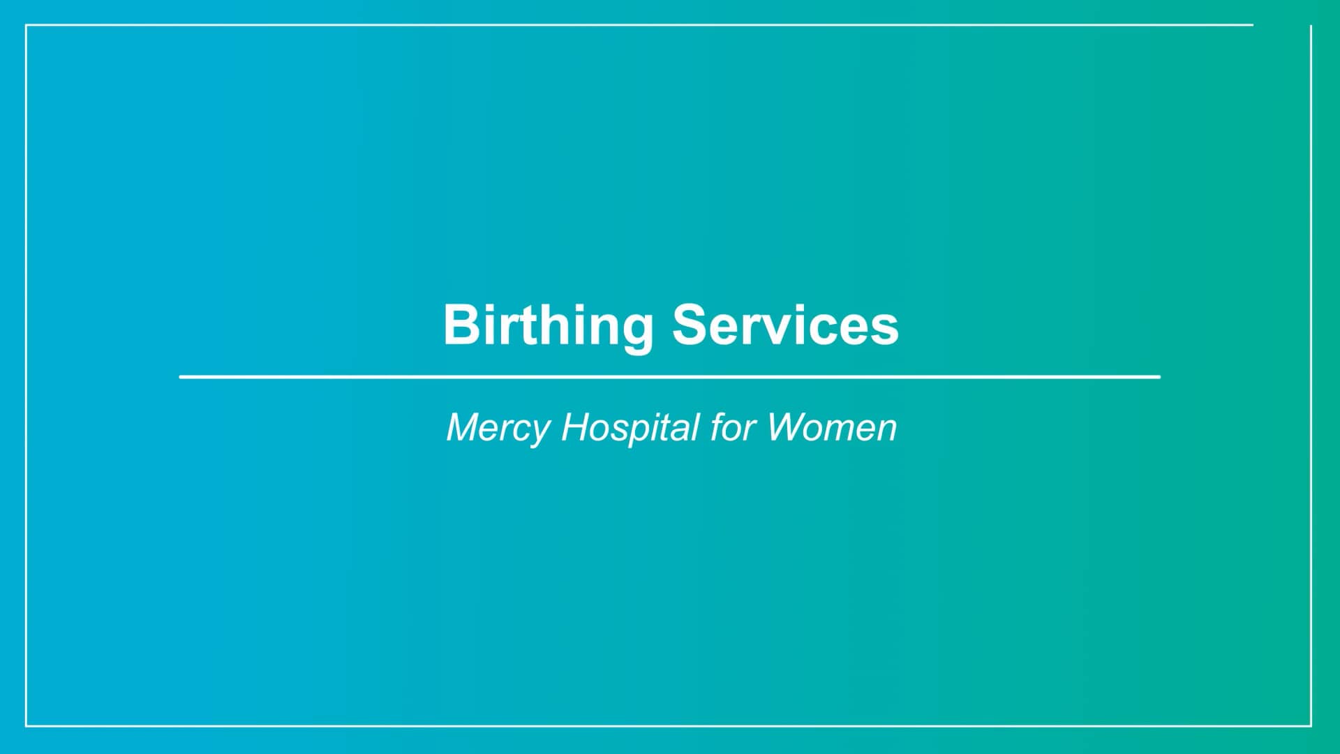 Birthing Services MHW on Vimeo