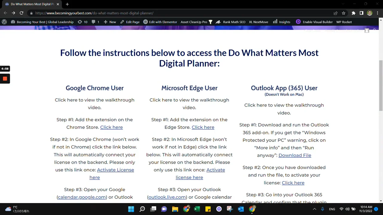 How to Install the Digital Planner to Outlook 365