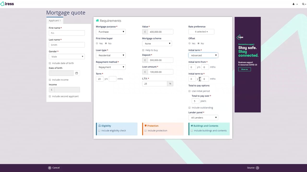 Mortgage Sourcing: Filters, preferences and comparisons - Iress Community