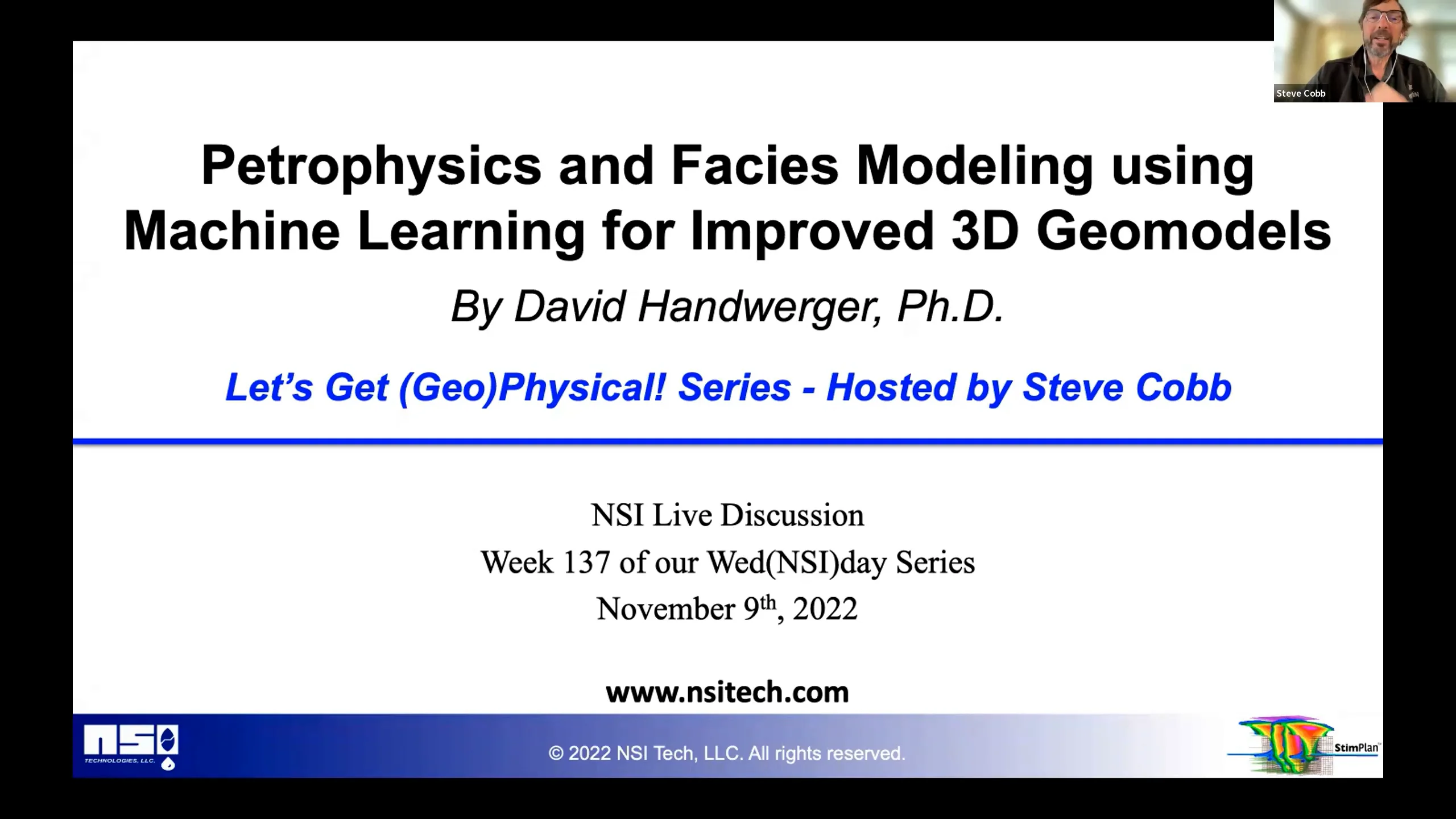 Wed(NSI)day - 11/9/22 - Petrophysics and Facies Modeling using Machine Learning for Improved 3D ...