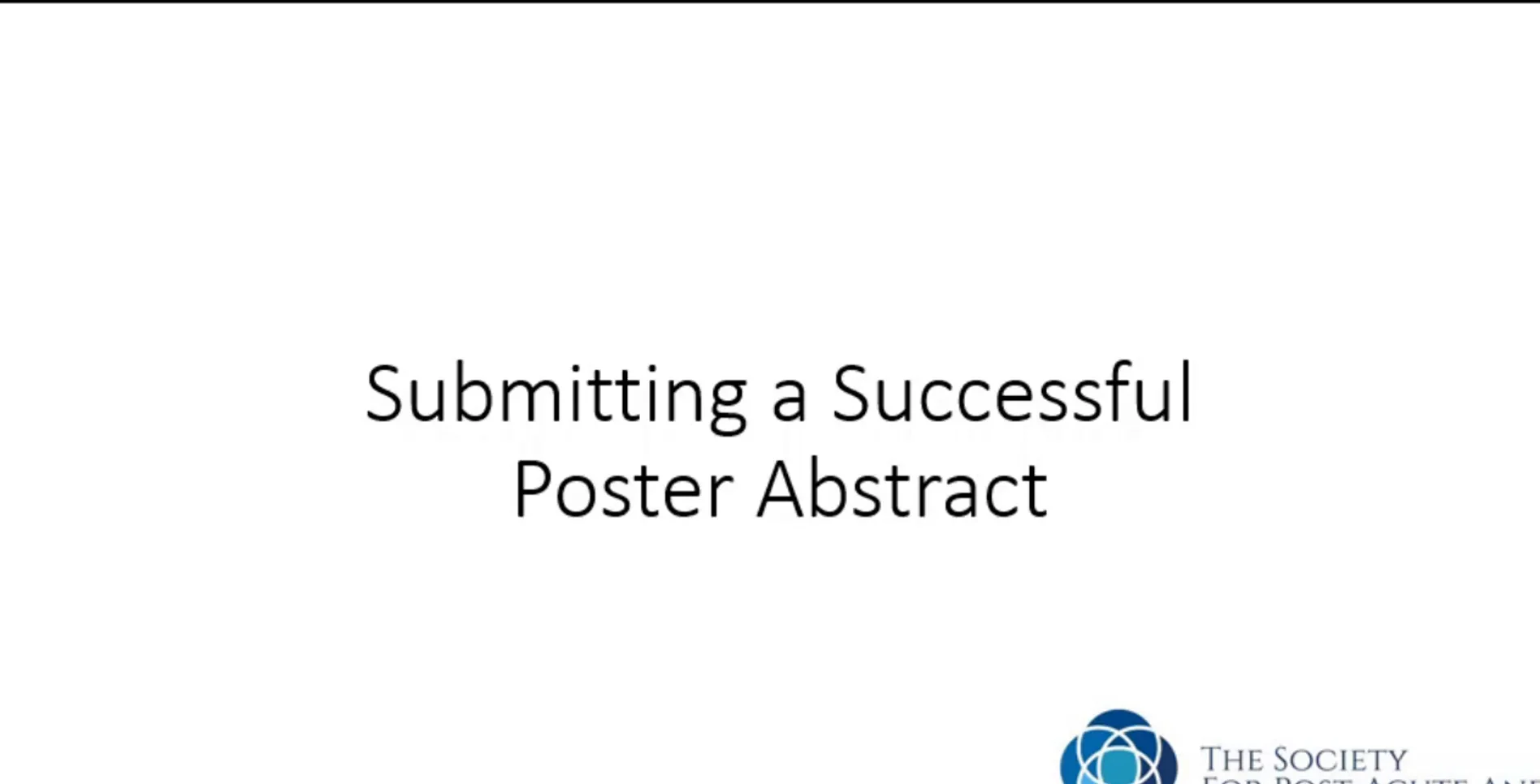 Submitting A Successful Poster Abstract on Vimeo