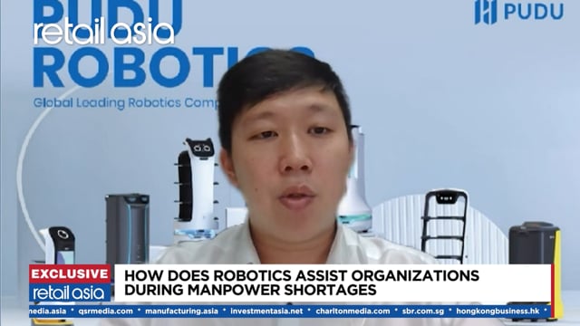 How does robotics assist organizations during manpower shortage