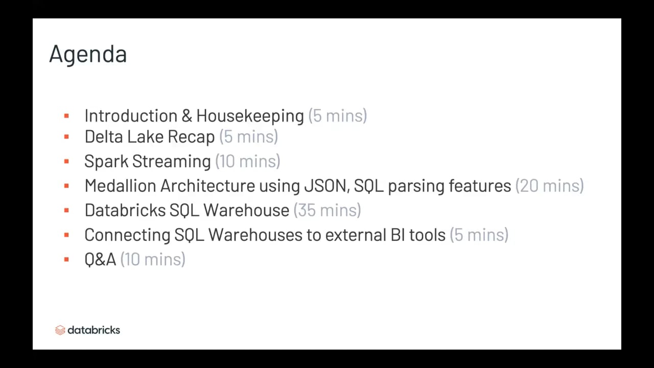 9 Nov Databricks SQL Hands on workshop on Vimeo