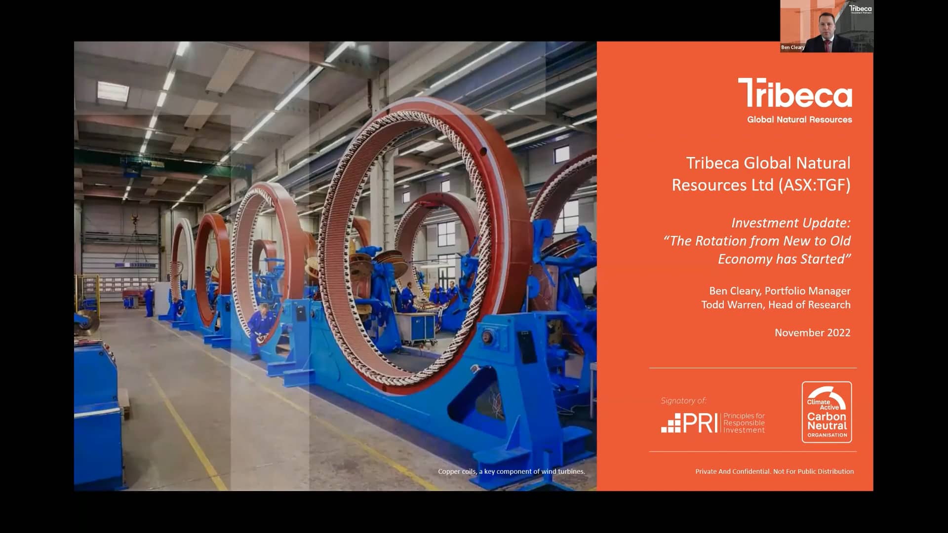 Tribeca Global Natural Resources Ltd (ASX:TGF) Investment Update | November 2022 on Vimeo