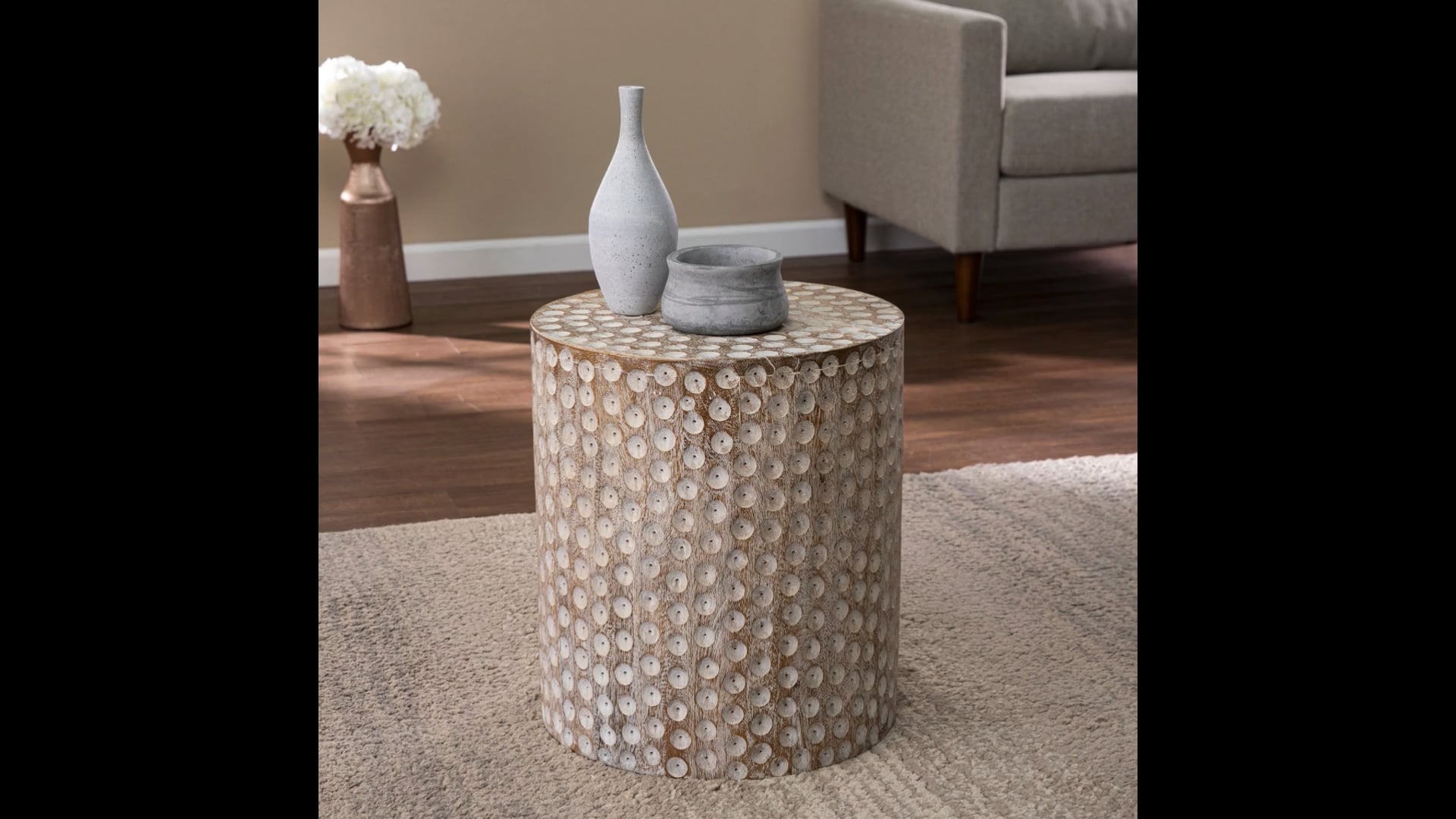 Stafford Round Accent Table - Farmhouse - Side Tables And End Tables ...