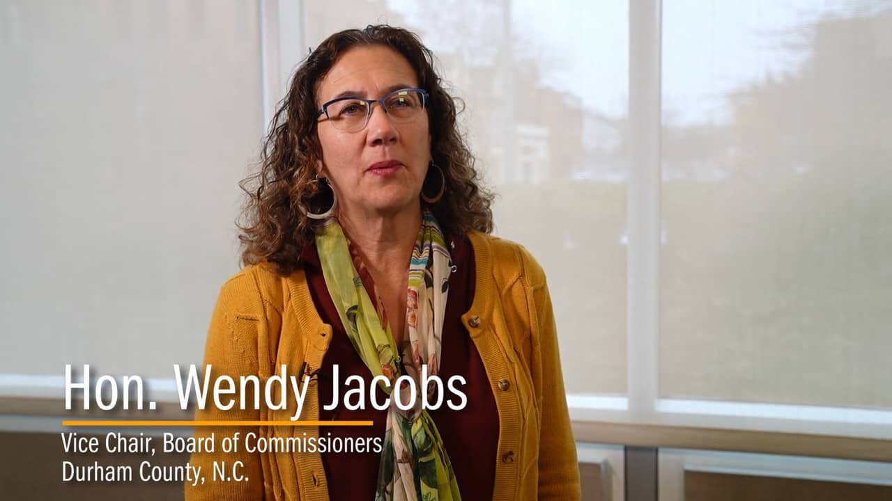 Hon. Wendy Jacobs, Commissioner, Durham County N.C. on Vimeo