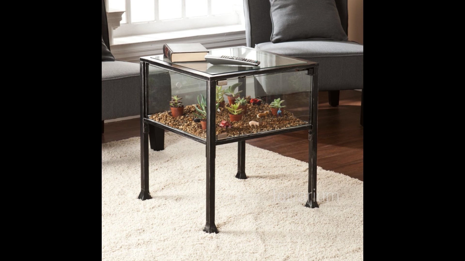 Gretta Terrarium Display End Table - Transitional - Side Tables And End ...