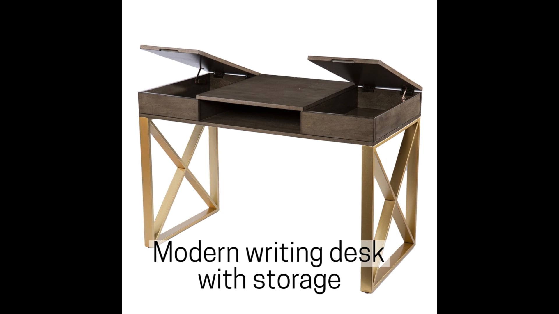 Sawyer Two-Tone Desk With Storage - Contemporary - Desks And Hutches ...