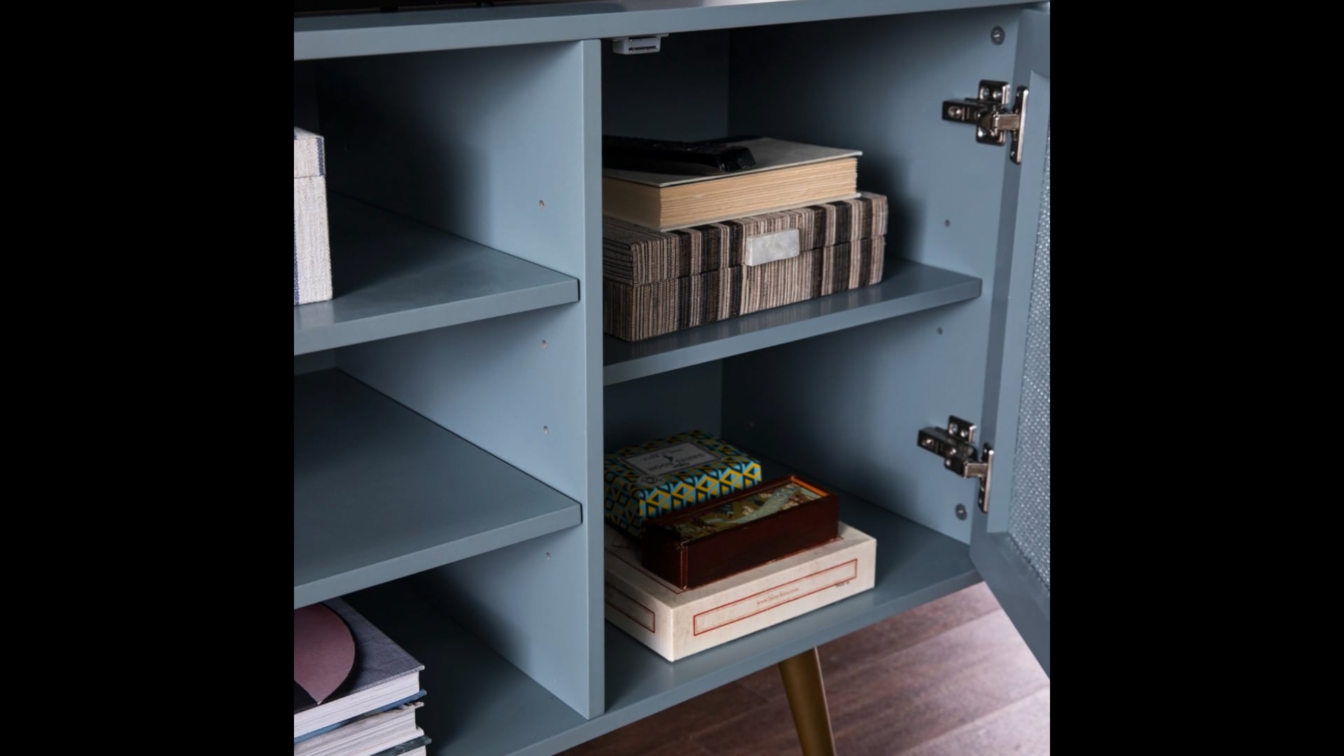 Reston Media Stand With Storage - Midcentury - Entertainment Centers ...