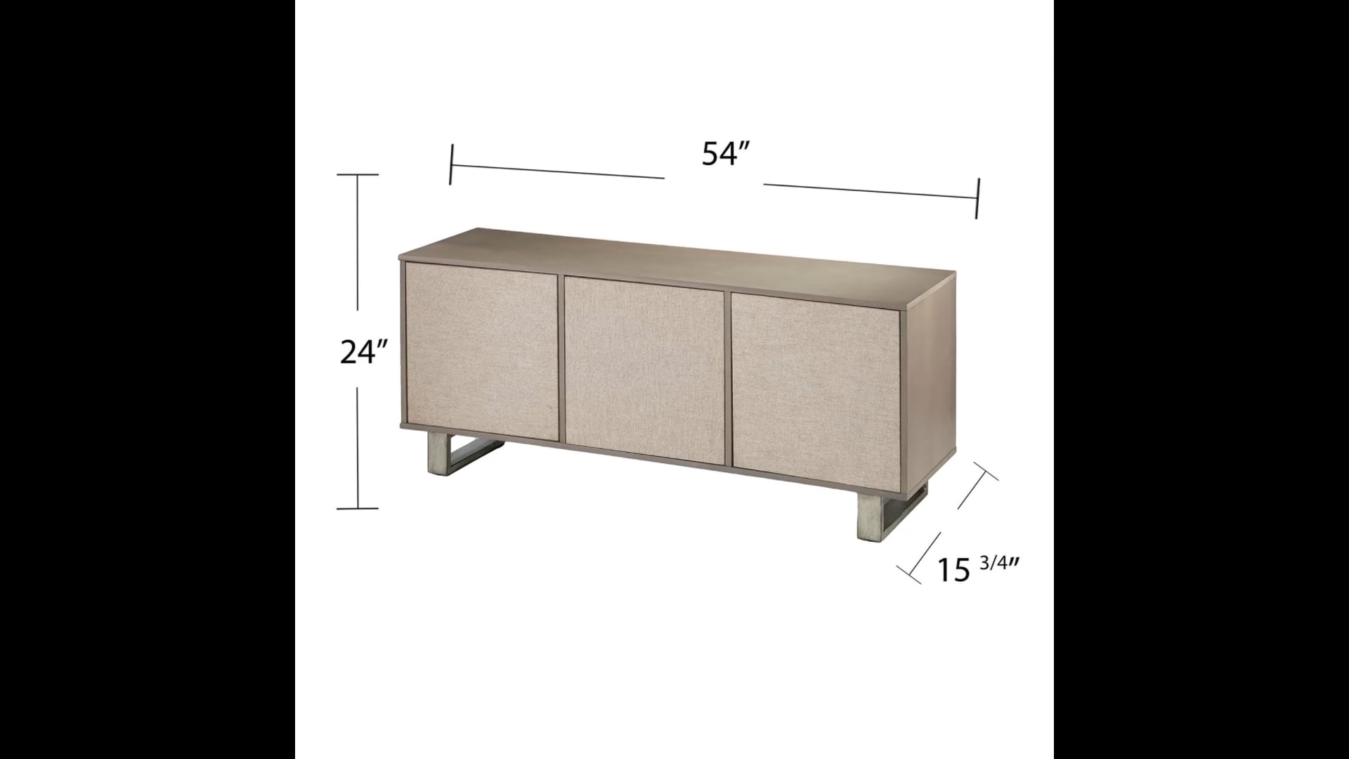Harley 3-Door Media Console - Transitional - Entertainment Centers And ...