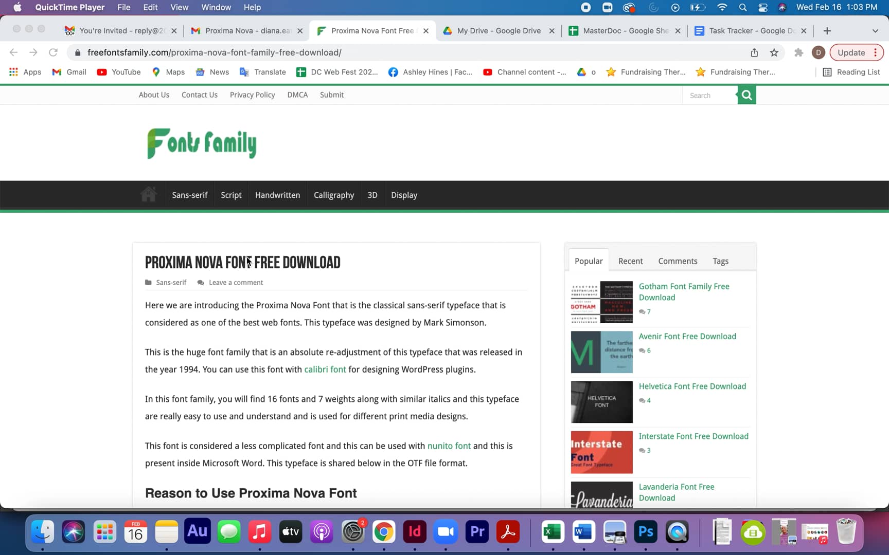 How to download font on Vimeo