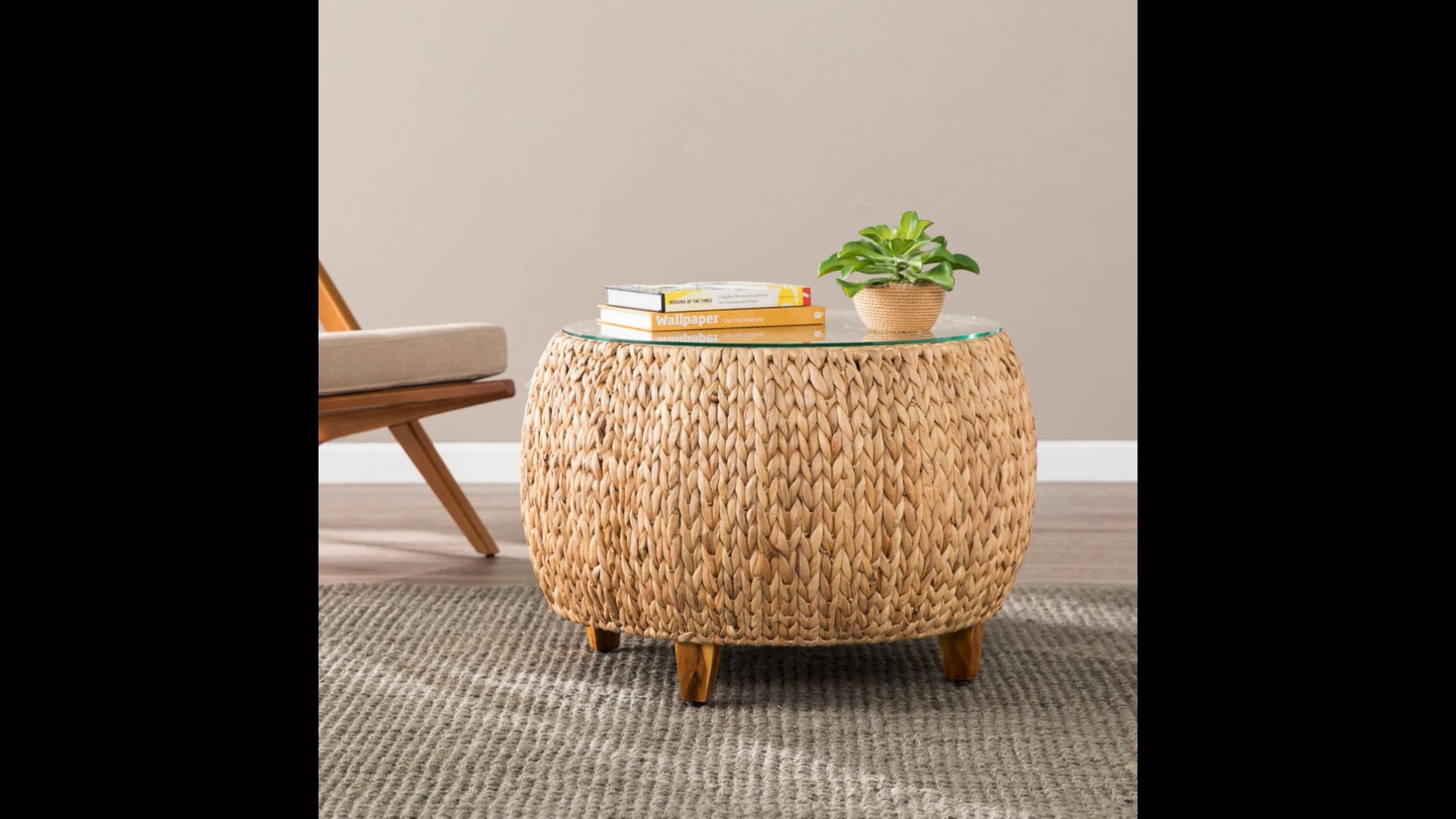 Penleyton Round Water Hyacinth Cocktail Table - Tropical - Coffee ...