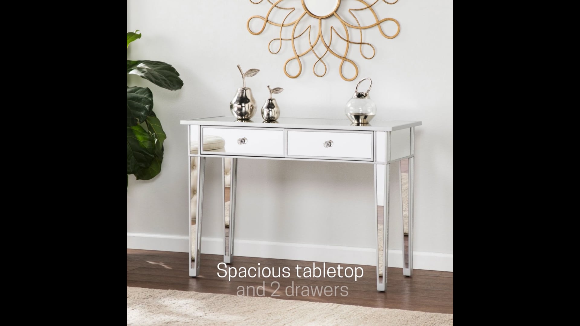 Paris Mirrored 2-Drawer Console Table - Contemporary - Console Tables - by SEI | Houzz
