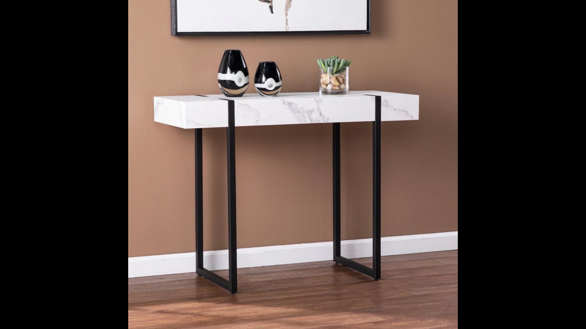 Bianca Modern Faux Marble Console Table - Transitional - Console Tables ...