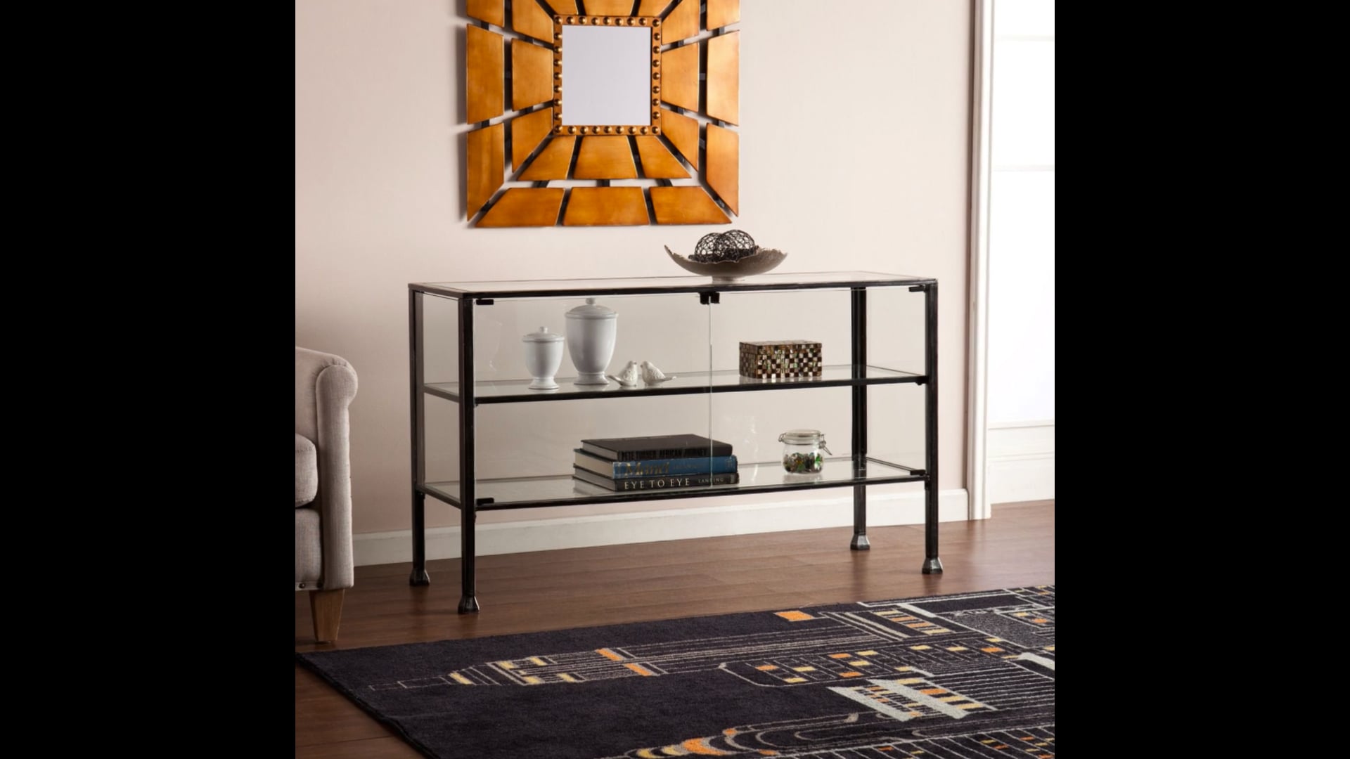 Gretta Terrarium Display Console Table - Transitional - Console Tables ...