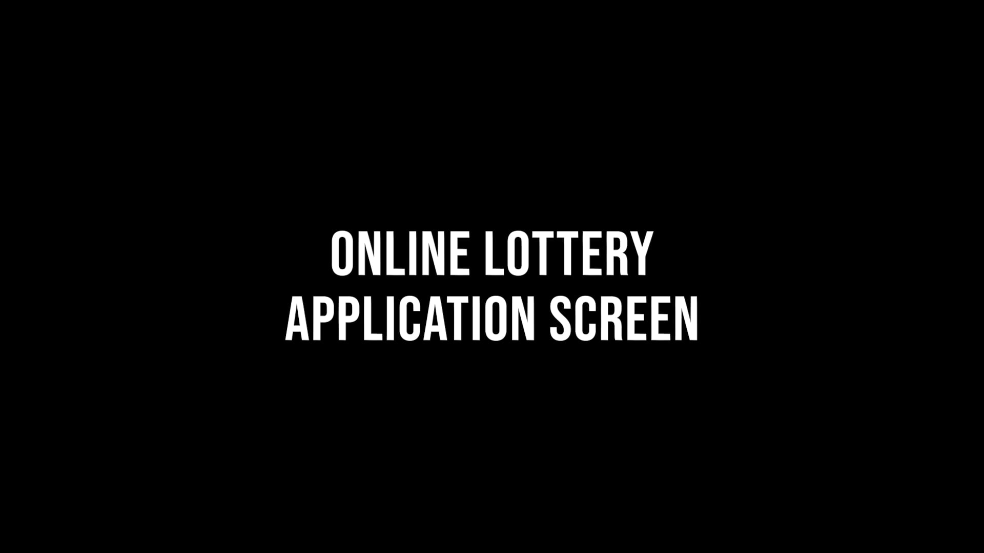 05_Online Lottery Application Screen on Vimeo