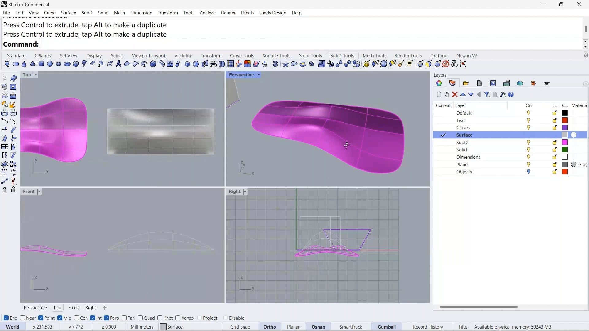 SubD Roof Tutorial for Rhino 7 Windows - SubD Roof Model_6 on Vimeo
