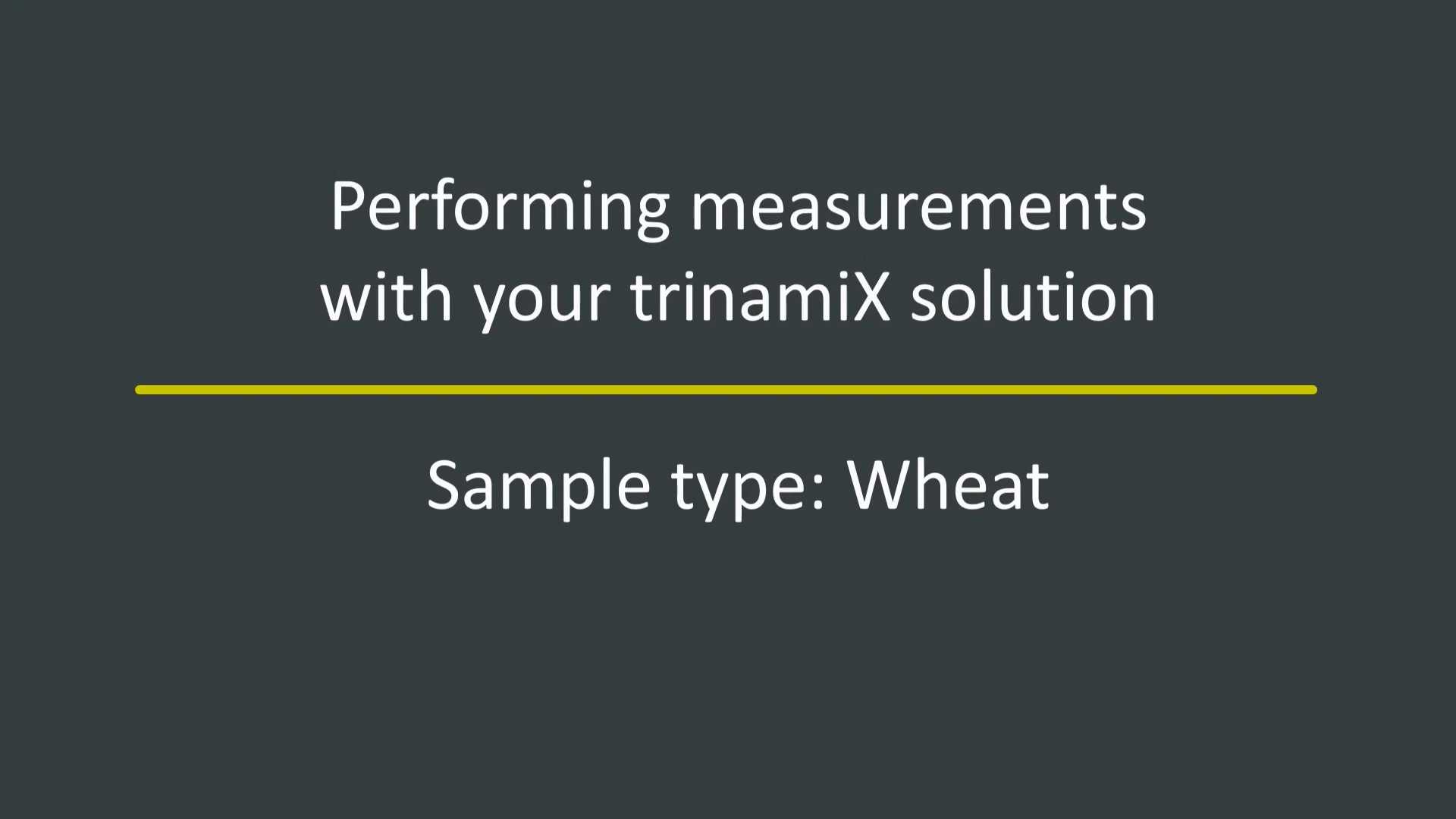 trinamiX Mobile NIR Spectroscopy Solution for Feed Analysis: Performing a wheat measurement.