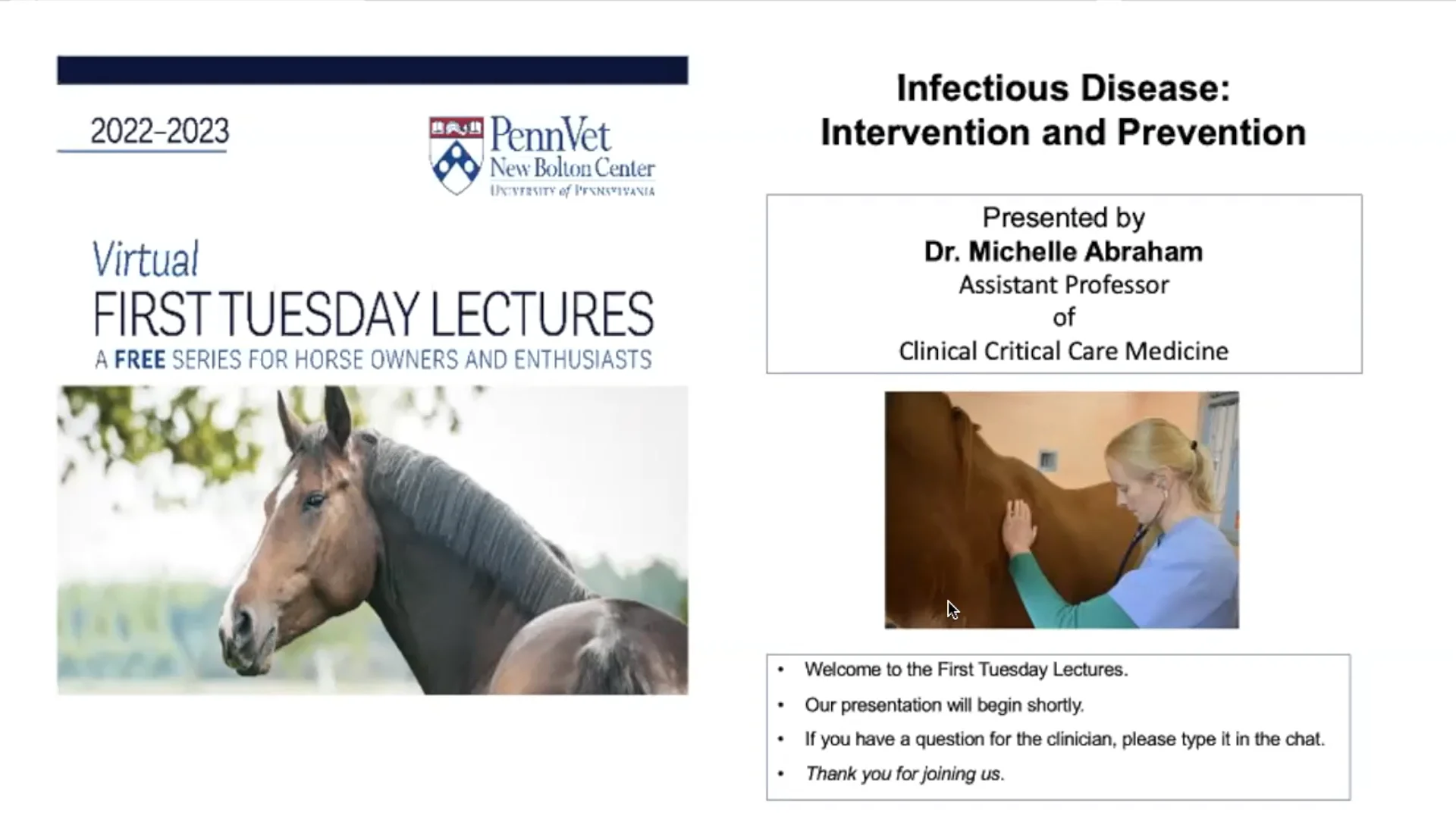 Dr. Michelle Abraham, "Infectious Disease: Intervention and Prevention ...