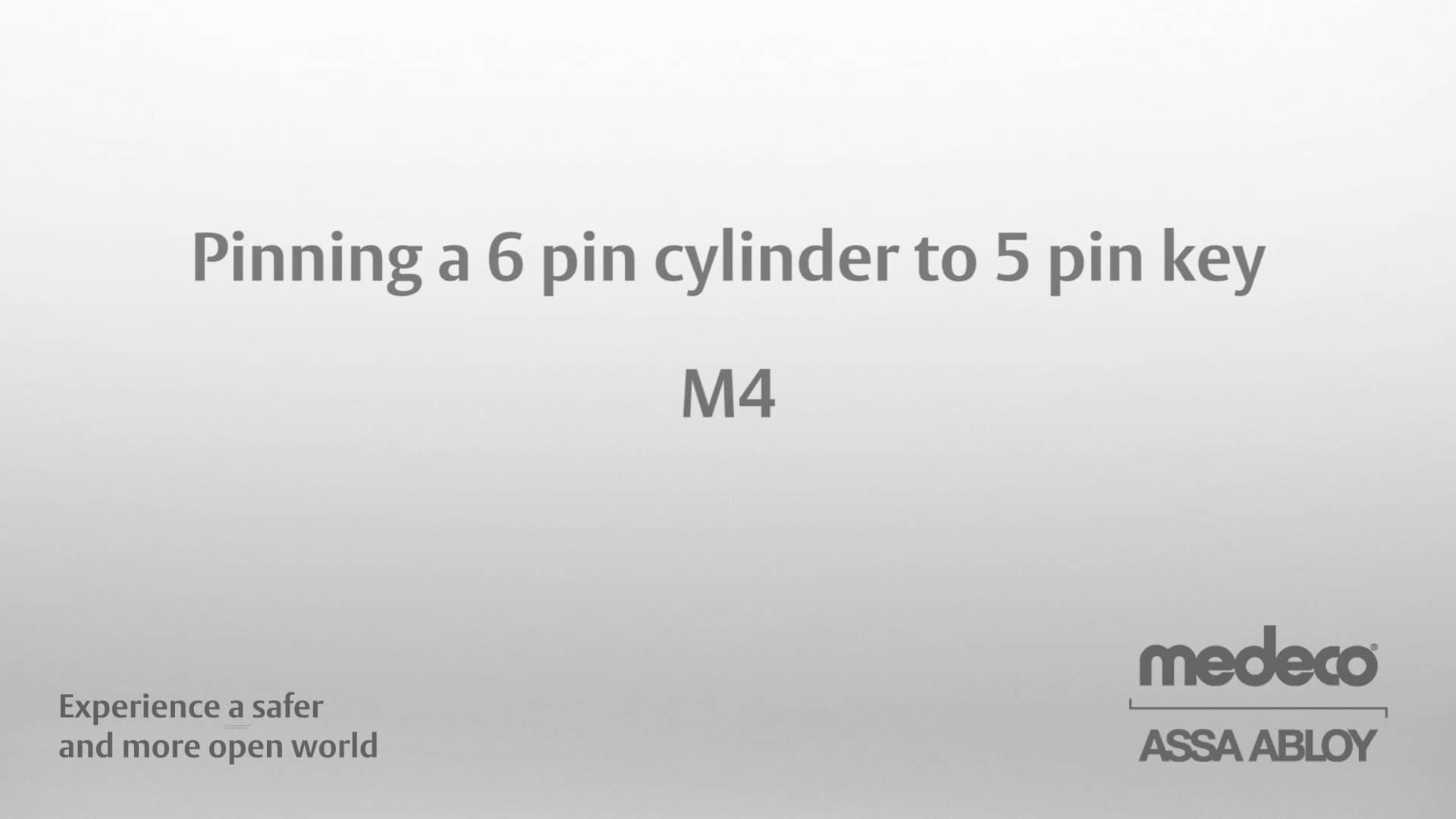 Medeco 4 - How to pin a 6 pin cylinder to a 5 pin key on Vimeo