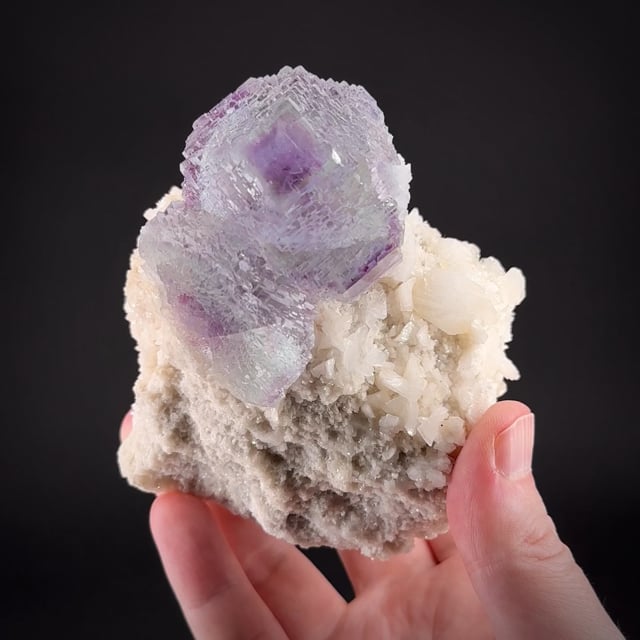 Fluorite on Dolomite (Illustrated) | Shangbao Mine, Leiyang, Hunan Prov ...