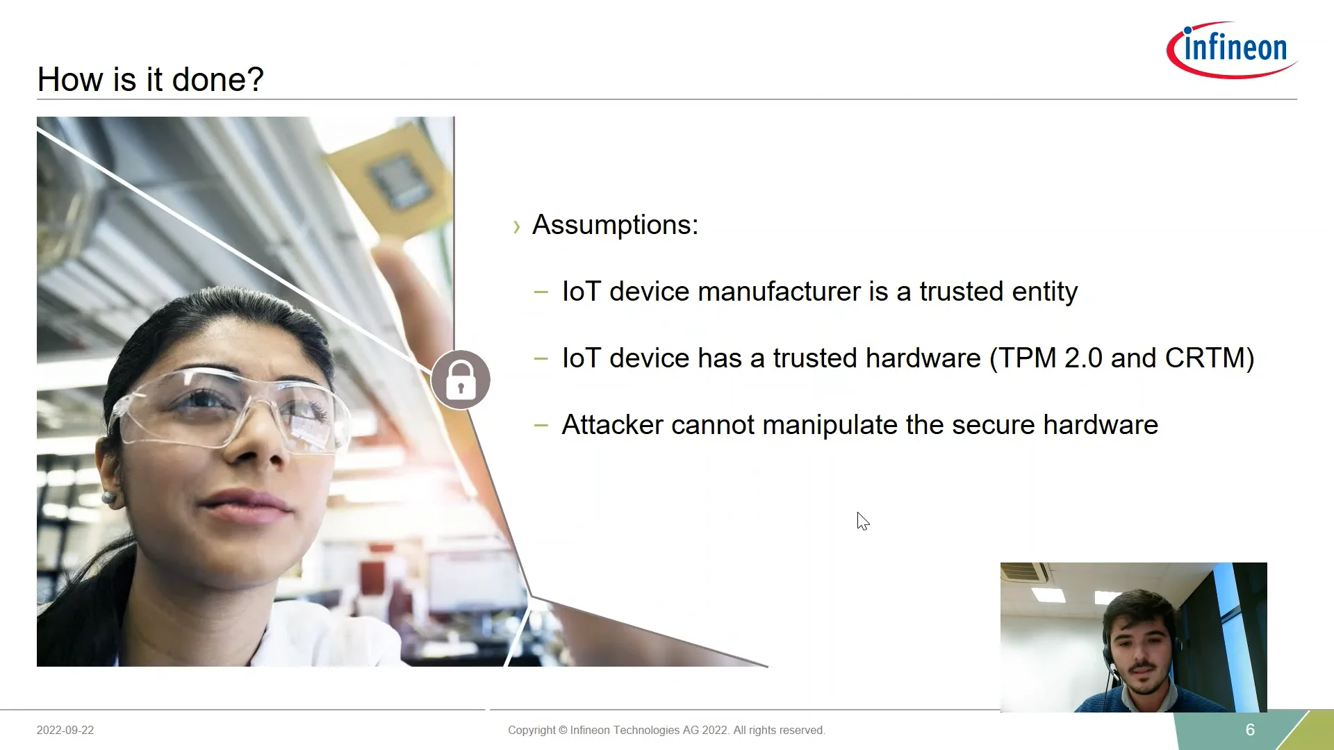 TPMdev 2022 Conf - Talk by Infineon Research - Remote enrollment using sealed keys for Remote ...