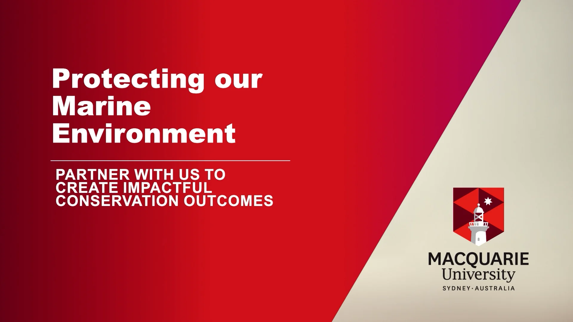 Macquarie University - Marine Conservation on Vimeo