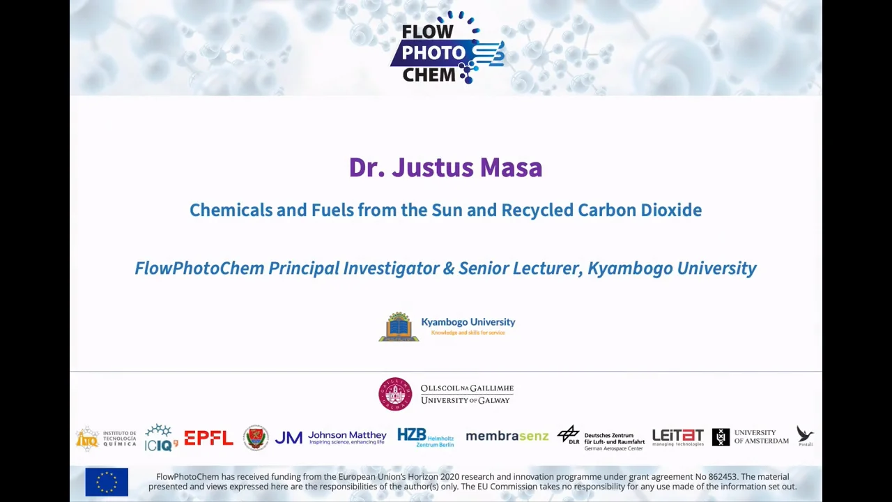 Dr. Justus Masa, Kyambogo University, FlowPhotoChem Exploitation ...