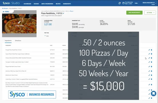 Sysco Studio Video Library - Recipes & Portion Control on Vimeo