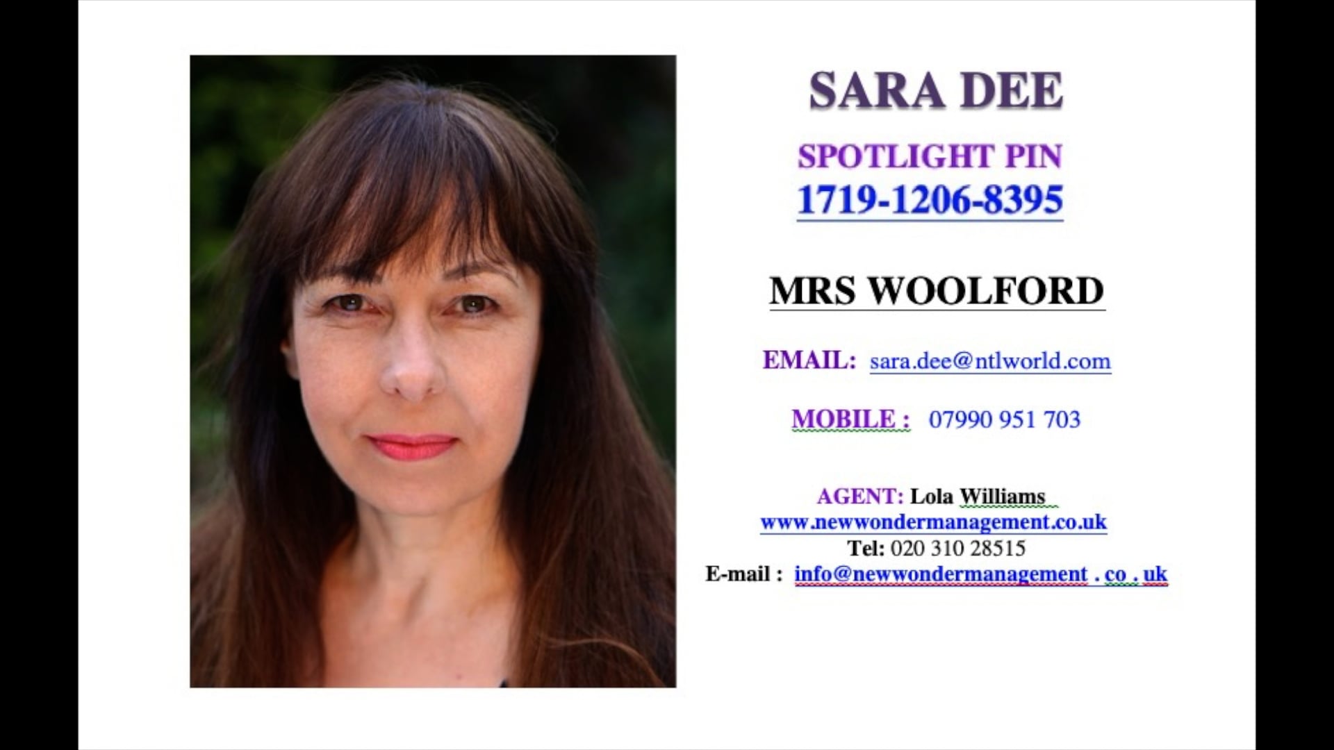 Mrs Woolford - Sara Dee_H.264.mp4 on Vimeo