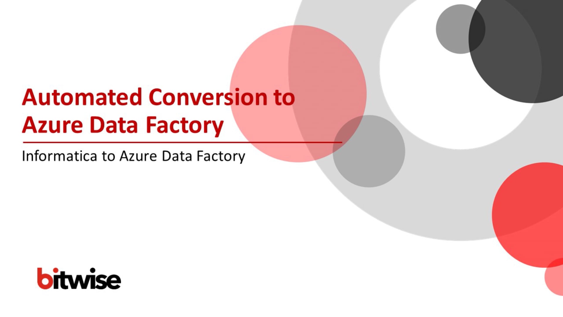 Demo: Automated ETL Conversion of Informatica to Azure Data Factory on Vimeo