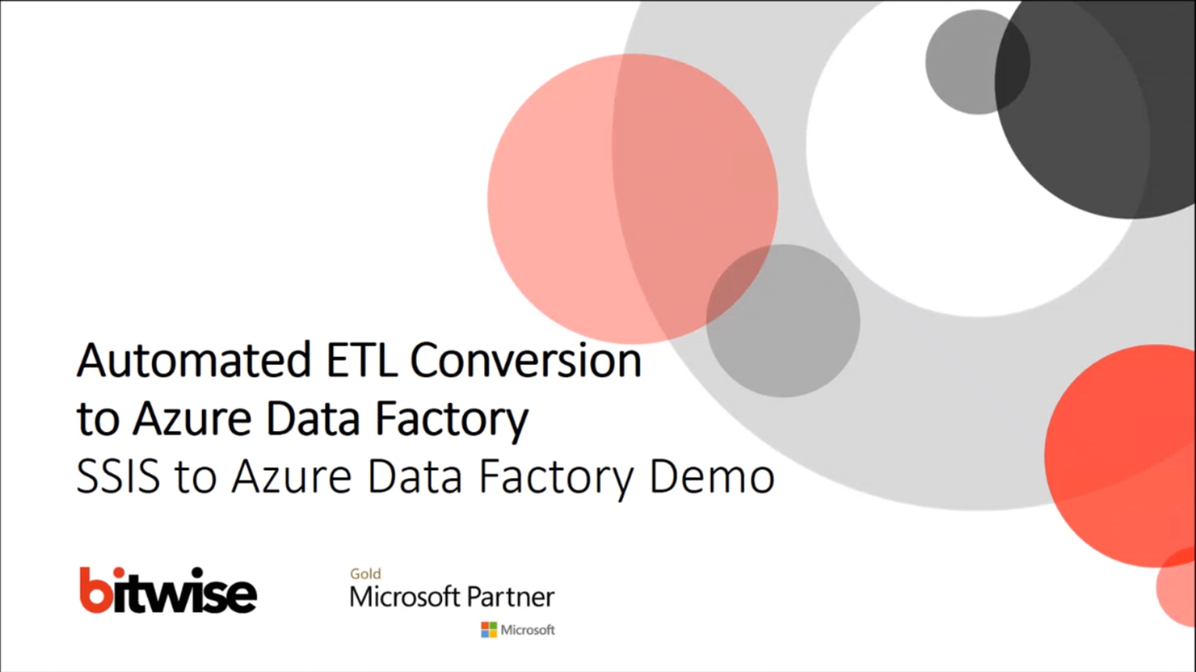 Demo: SSIS to ADF Automated ETL Conversion | Videos & Movies on Vimeo