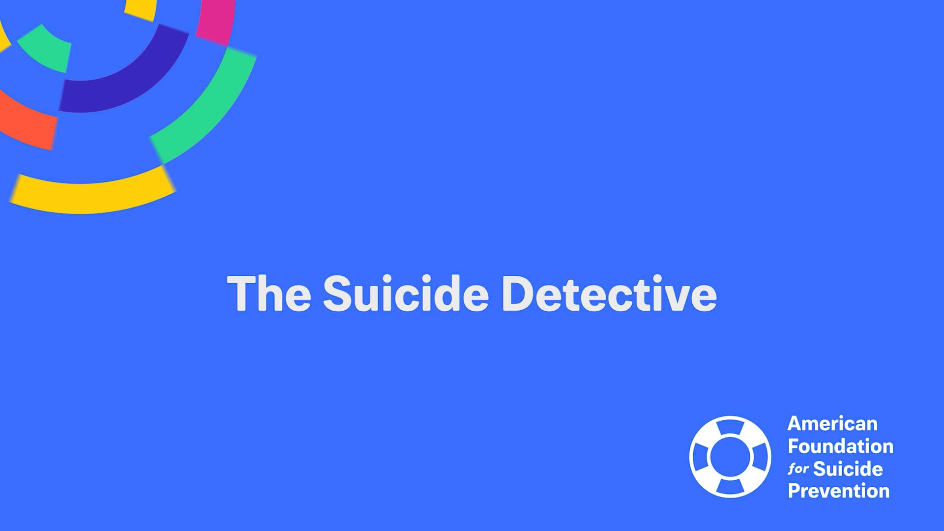 Matthew Nock - The Suicide Detective on Vimeo