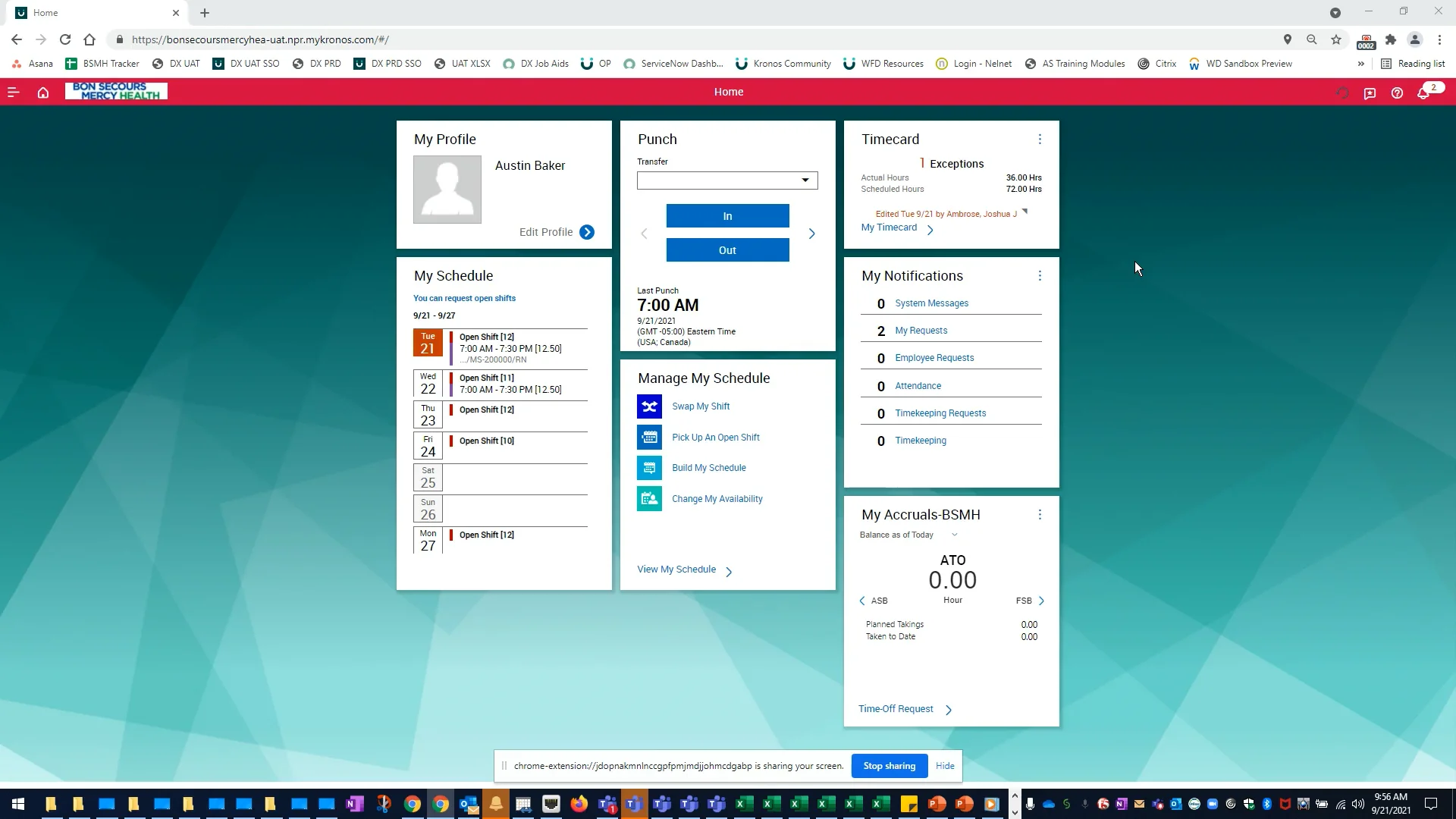 Submitting Time Card Corrections for Manager Approval