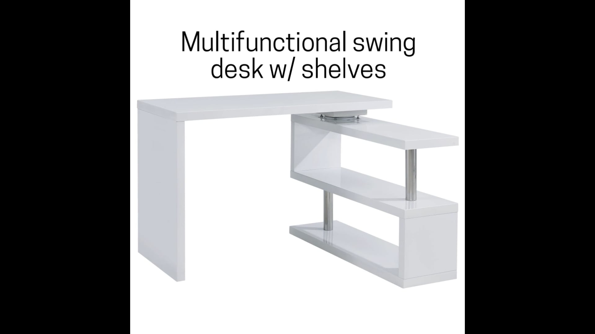 Naliah Multifunctional Corner/L Desk With Shelves - Contemporary ...