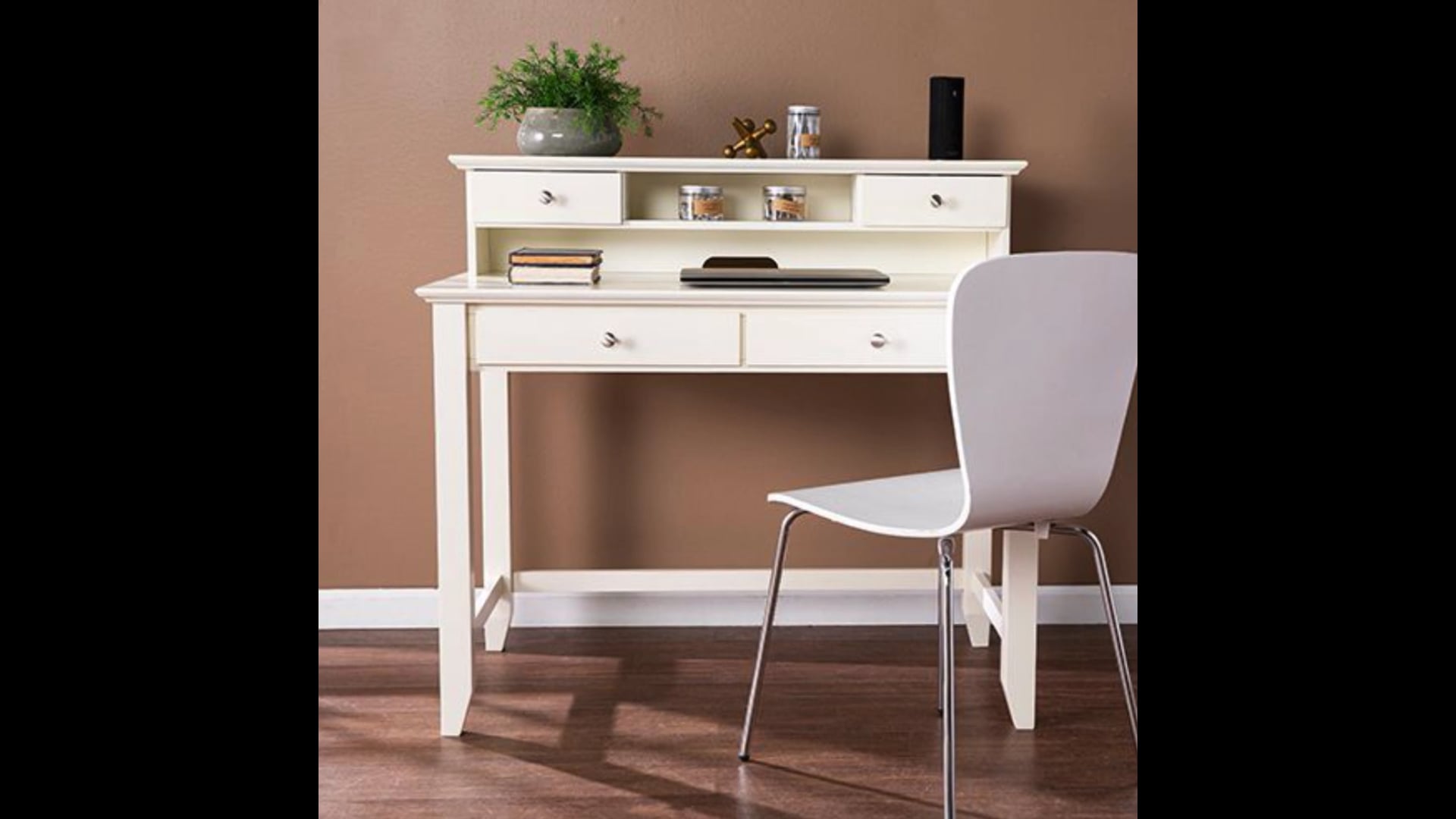 Xavier Secretary Desk With Storage - Transitional - Desks And Hutches ...