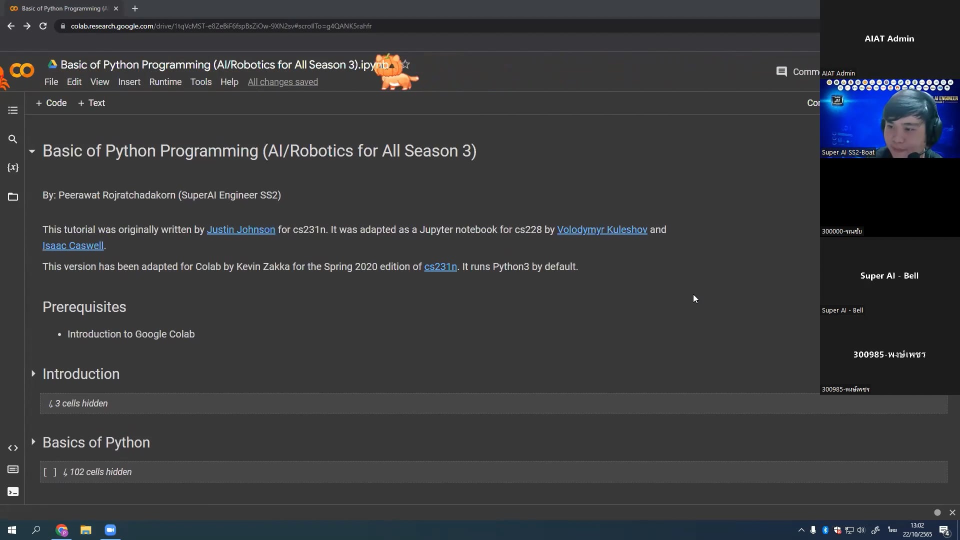 22/10/2022 | Basic of Python Programming on Vimeo