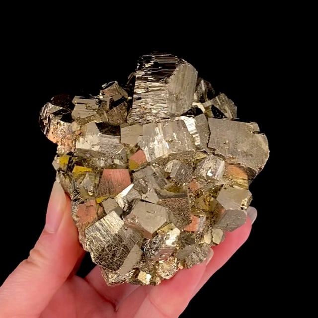 Pyrite (highly lustrous crystals) | Huanzala Mine, Huallanca, Huallanca ...